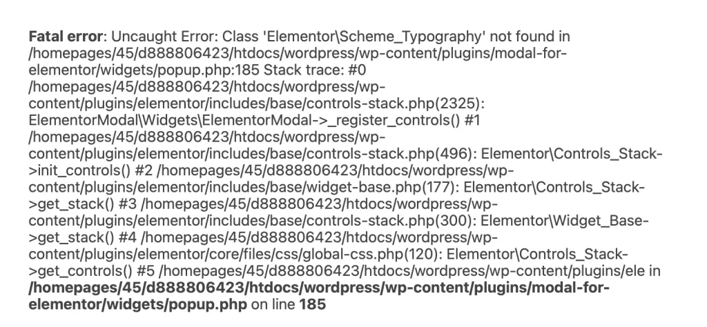 FIXED – Fatal error: Uncaught Error: Class ElementorScheme_Typography - FIX WEB ISSUES